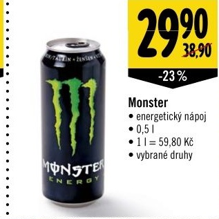 Energeticky napoj monster energy v akci Albert od 3.2. 2016