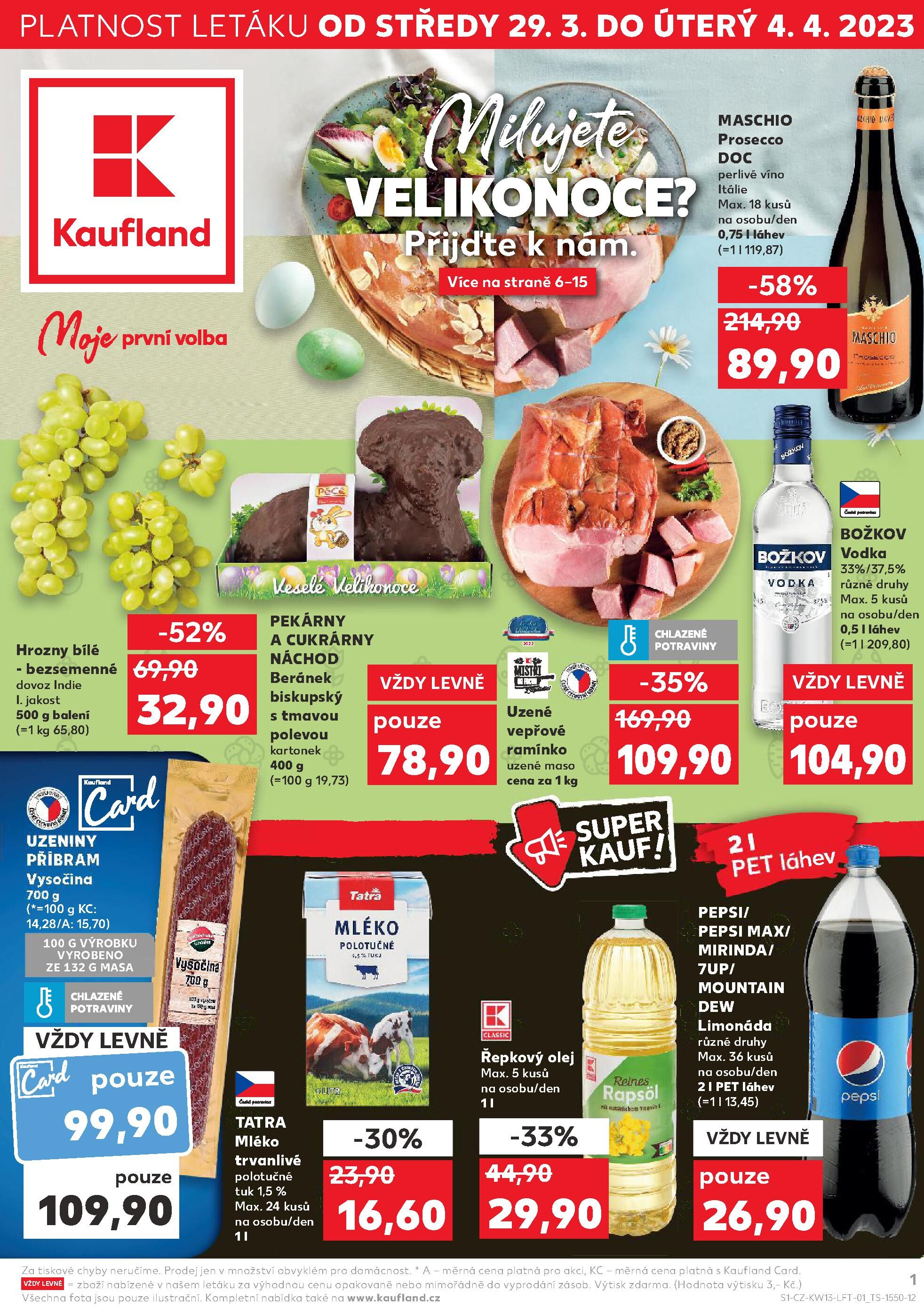 Kaufland leták - Milujete Velikonoce? strana 1 Kaufland