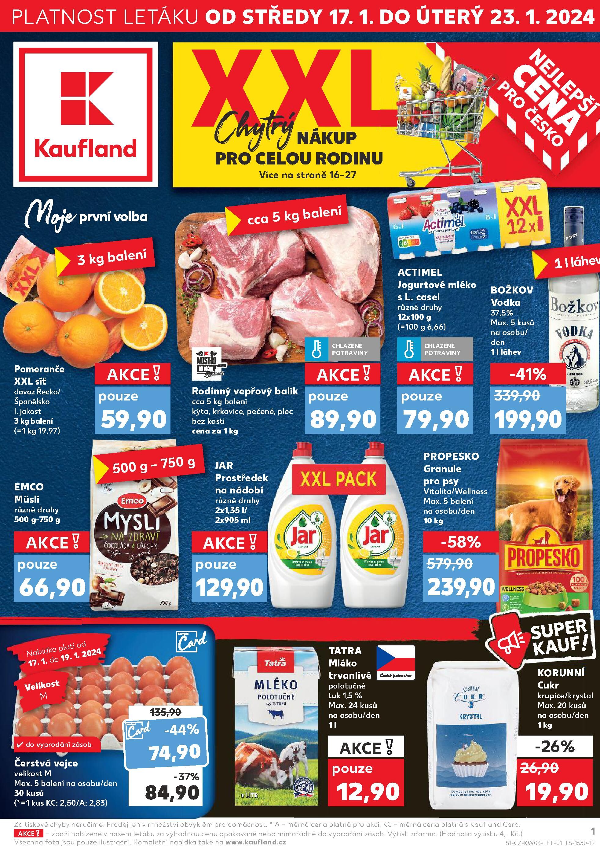 Kaufland leták - XXL nákup pro celou rodinu strana 1 Kaufland
